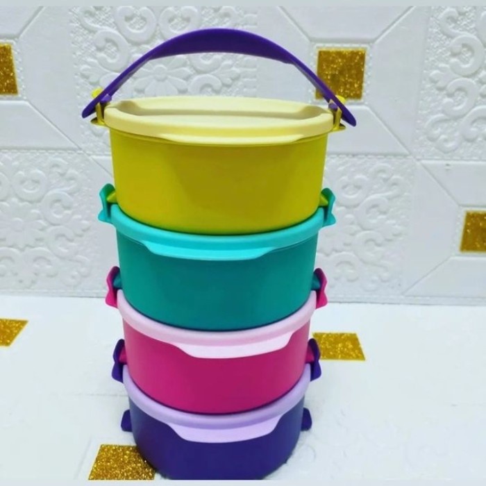 Jual rantang bulat mini tupperware free gift | Shopee Indonesia