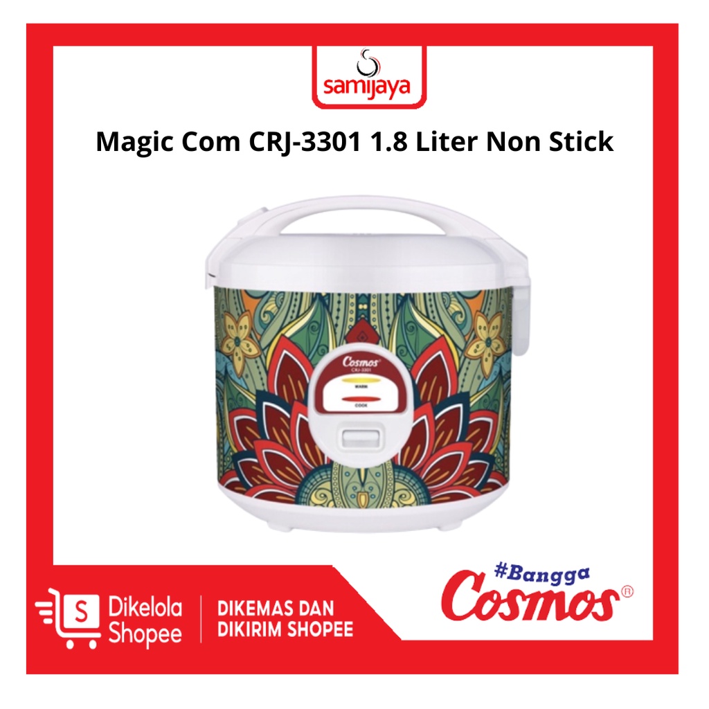 Jual MAGIC COM COSMOS CRJ-3301 RICE COOKER 3301 1.8 LITER | Shopee ...