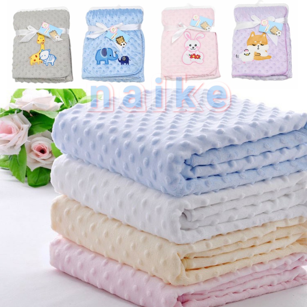 Jual Selimut Bayi Fleece Minky Dot / Baby Blanket Tanpa Topi | Shopee ...