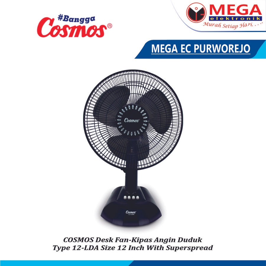 Jual KIPAS ANGIN DUDUK COSMOS 12 LDA 12 INCH DESK FAN | Shopee Indonesia