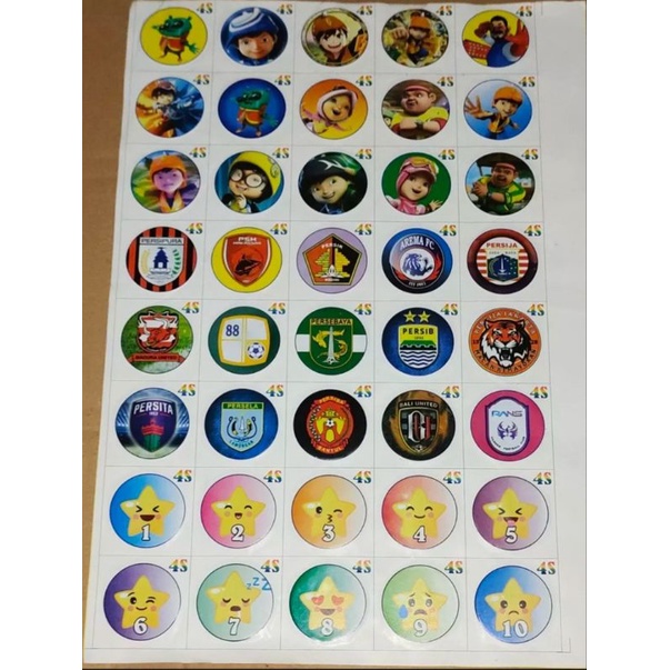 Jual Tajos Besi Tebal Stiker Motif 1 Pak Isi 40 Pcs - Mainan Anak Tajos ...