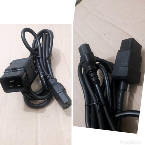 Jual Kabel Power Cord Ups C13 to C20 16A-250v 3x0,75mm 1,5M SNI ...