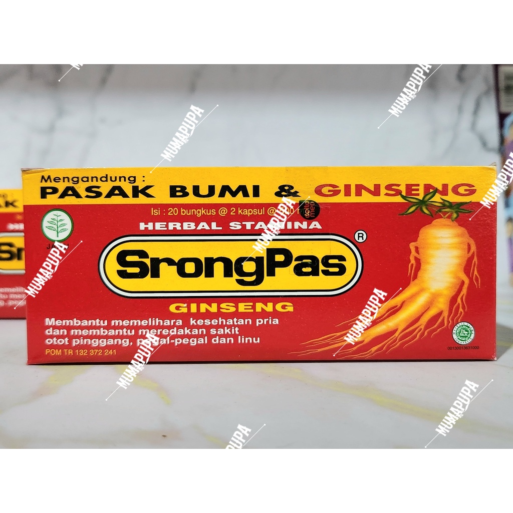 Jual 1 Box Strongpas Ginseng Herbal Stamina isi 20 strip @ 2 kapsul ...
