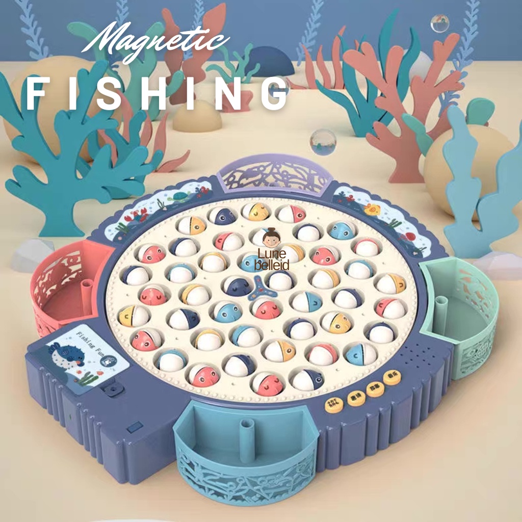 Jual Magnetic 55pcs Rotating Fishing Toys / Mainan Pancing Ikan Anak ...