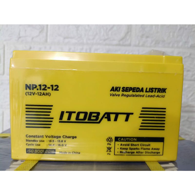 Jual batere baterai battery batre aki kering 12 volt 12 ah untuk sepeda ...
