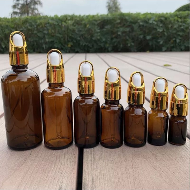 Jual Botol pipet serum kaca amber luxury 5ml/10ml/15ml/20ml/30ml/50m/100ml | Shopee Indonesia