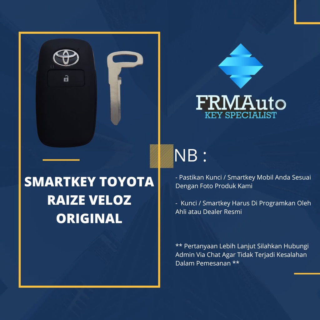 Jual Remote Smartkey Keyless Toyota Raize All New Veloz Original ...