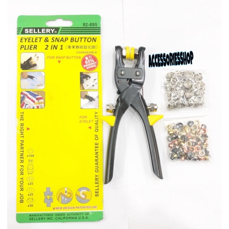 Jual EYELET & BUTTON PLIER 2 IN 1-Tang Mata Ayam & Kancing Sellery 92 ...