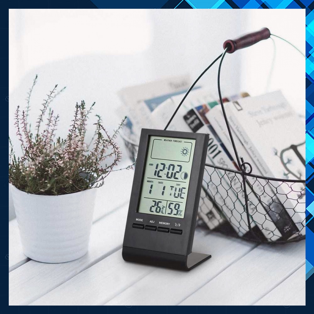 Jual Jam Meja Mini Digital Thermometer Hygrometer Weather Station ...
