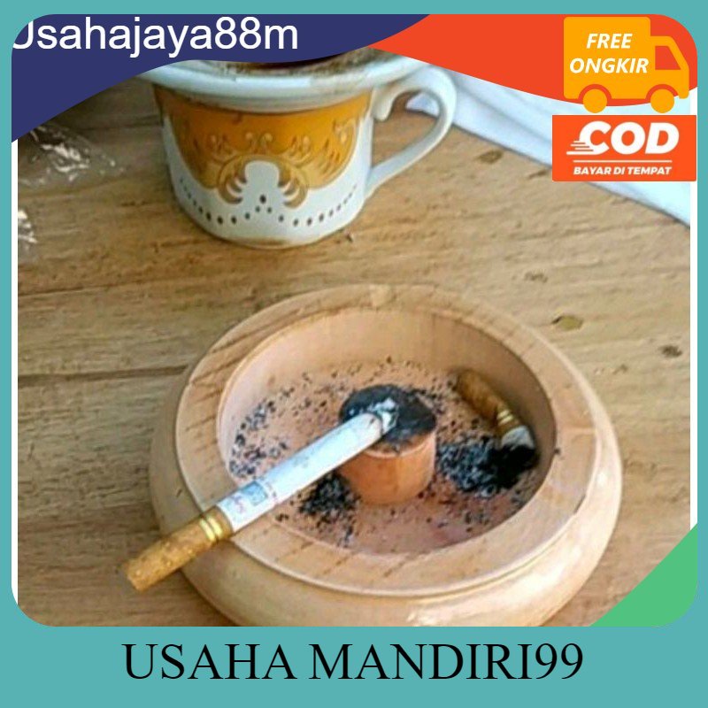 Jual Asbak Kayu Unik Tempat Abu Rokok Awet Dan Tahan Lama Model Bulat ...
