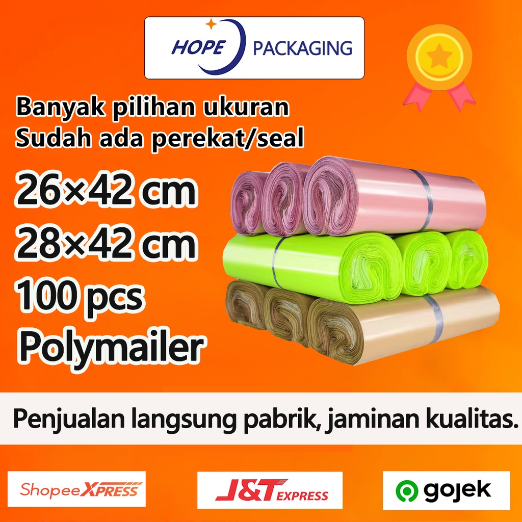 Jual Plastik packing baju/ Polymailer Olshop LDPE lem kuat 26×42CM 28× ...