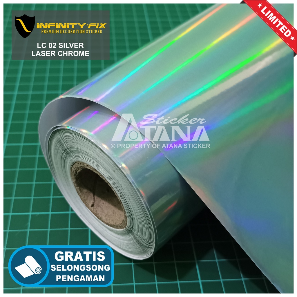 Jual Skotlet Laser Chrome Scotlet Hologram Pelangi Silver Hitam Dark ...