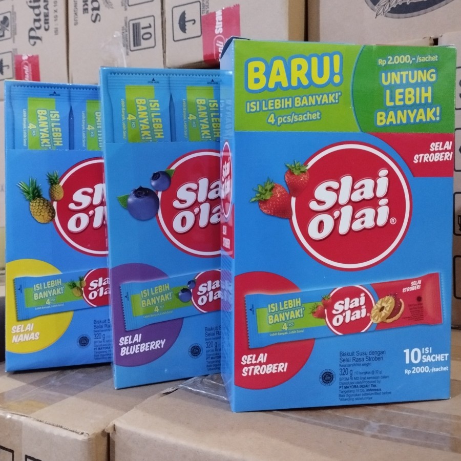 Jual slai olai varian rasa strawberry,blueberry,nanas | Shopee Indonesia
