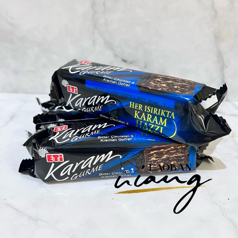 Jual eti karam gurme coklat wafer turki impor dark chocolate biscuit ...