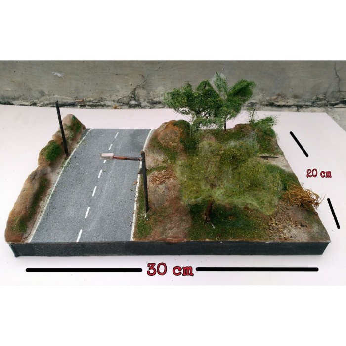 Jual Miniatur / Diorama / Maket / Replika Jalanan dan hutan Skala 1:64 ...