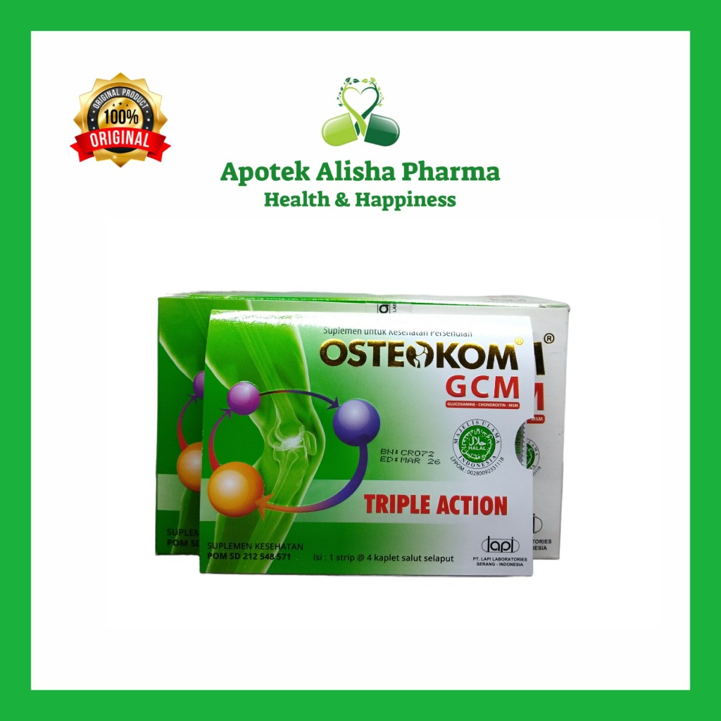 Jual Osteokom Tablet (Strip 4tablet) - Osteokom GCM Triple Action ...