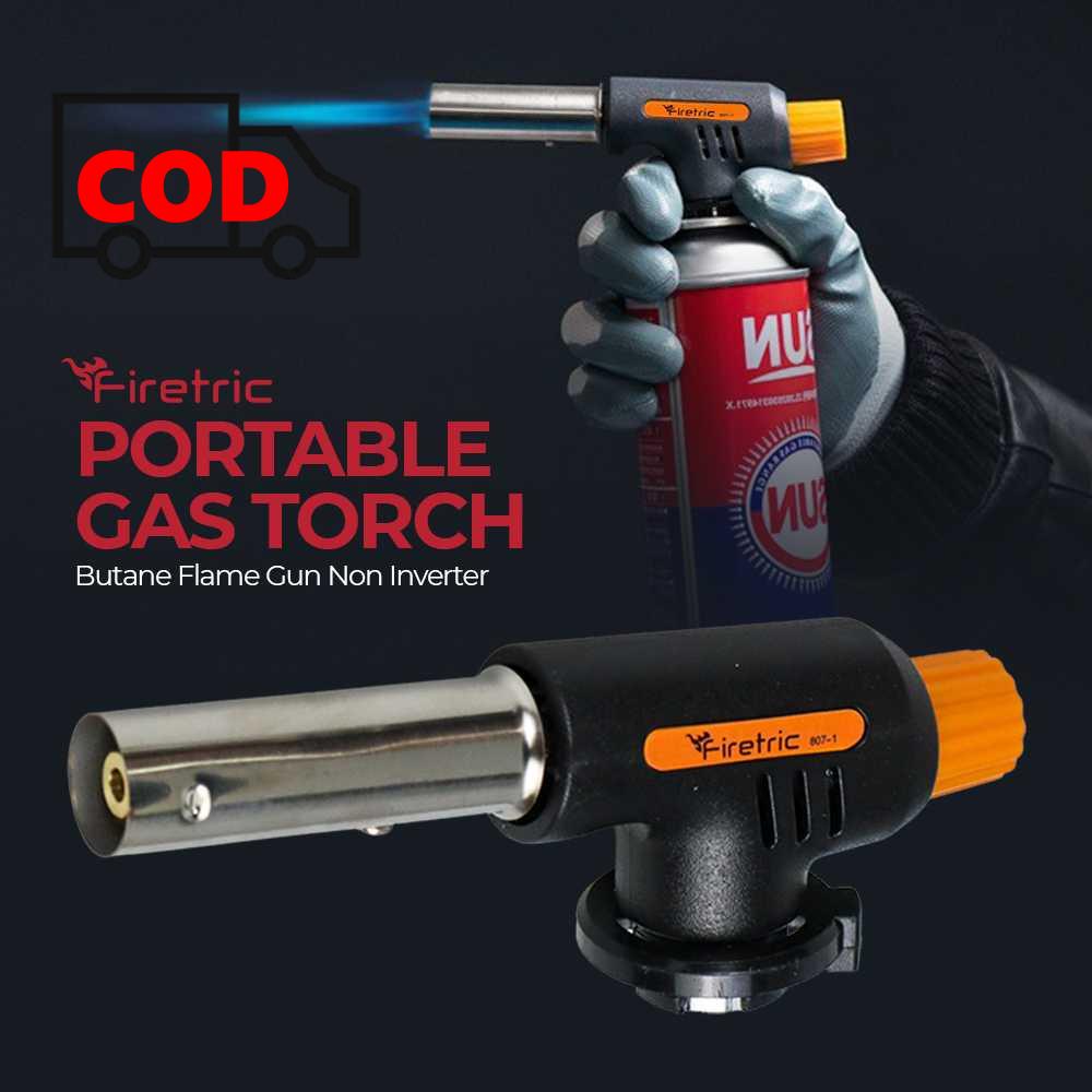 Jual Portable Gas Torch Butane Flame Gun Non Inverter dengan Tombol Knob Api Besar Kecil | Alat ...