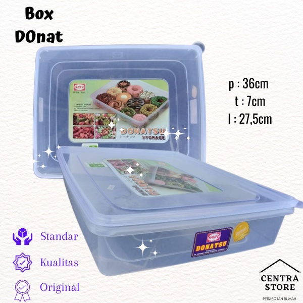 Jual SHINPO Kotak Donat Besar/ Box Tempat Makanan 7000ml | Shopee Indonesia