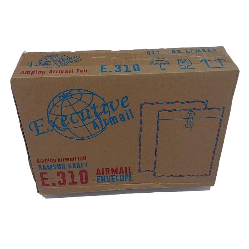 Jual Amplop Coklat Tali Folio Airmail Executive 310 - 1 box | Shopee ...