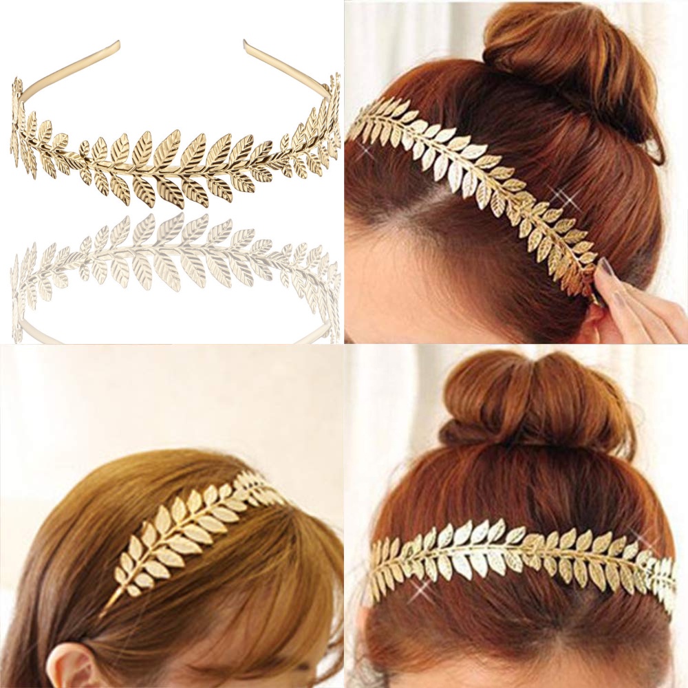 Jual Bando Emas Motif Daun Mahkota Rambut Hiasan Rambut Bride Headpiece ...