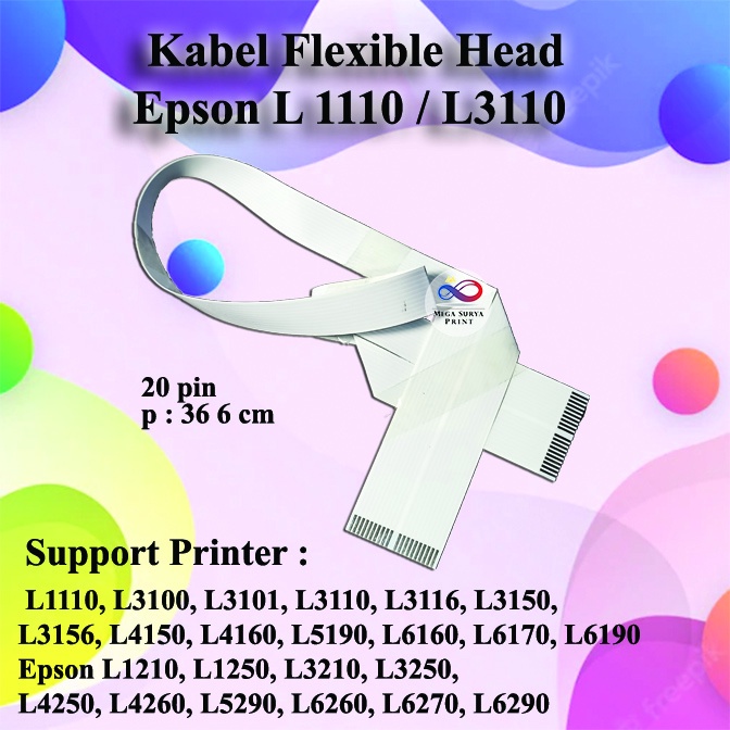 Jual Kabel Flexible Head Epson L1110 l3110 L3210 L3250 L5290 | Shopee ...