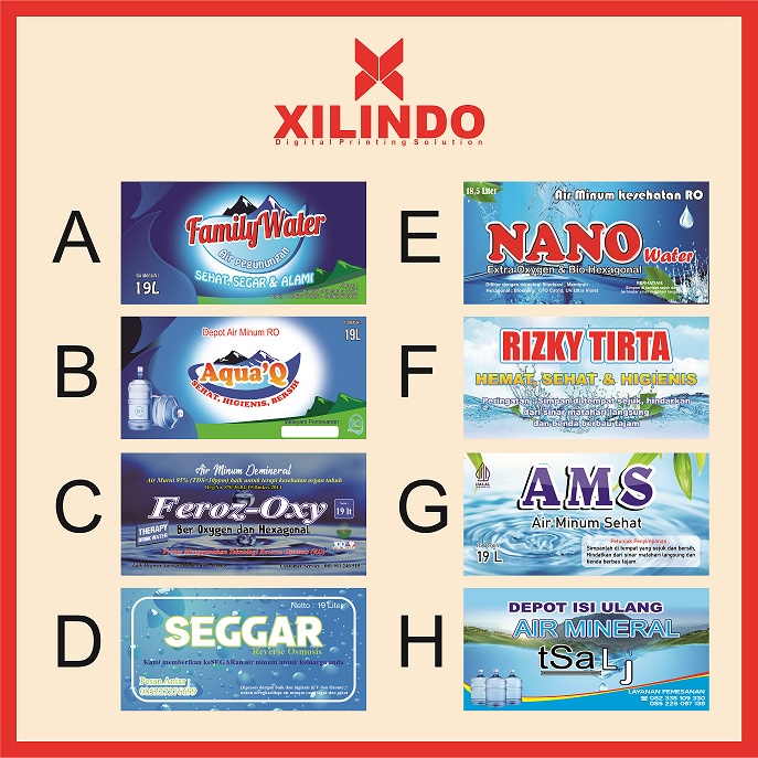 Jual CETAK PRINT DESAIN STIKER STICKER DEPOT GALON NANO WATER AQUA RO ...