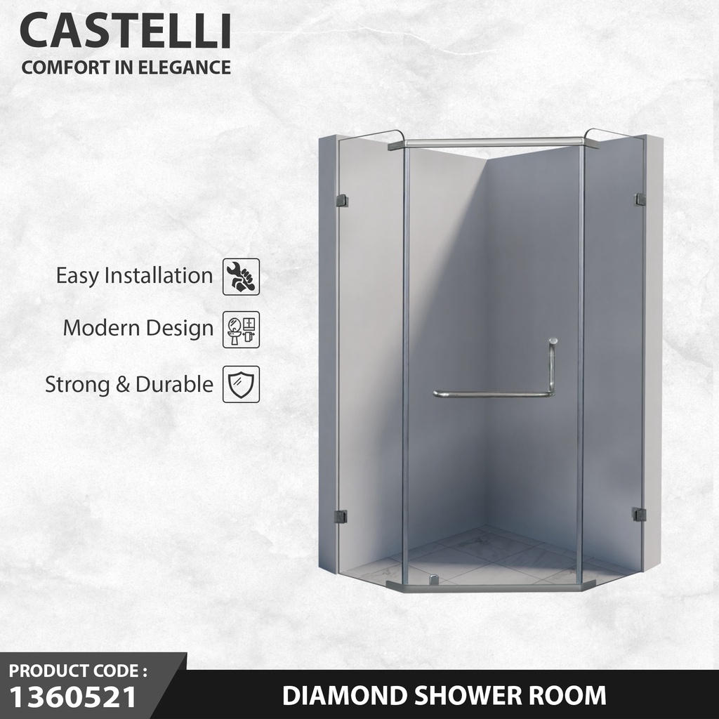 Jual Shower Box Castelli Shower Screen Square Diamond Shower Room ...