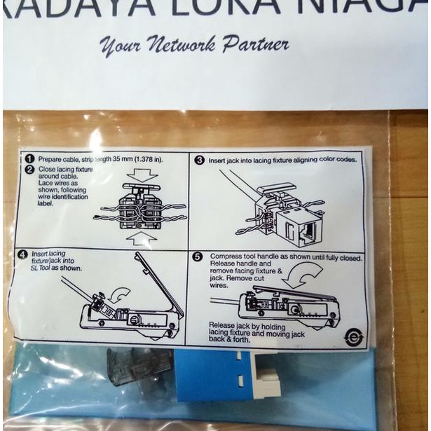 Jual AMP Modular Jack Cat 6 / cat6 Biru Original / COMMSCOPE - Hitam ...