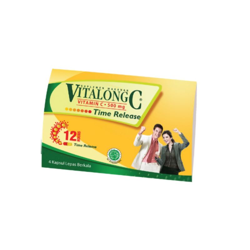 Jual VITALONG C 1 Strip @ 4 Kapsul - Vitamin C 500mg | Shopee Indonesia