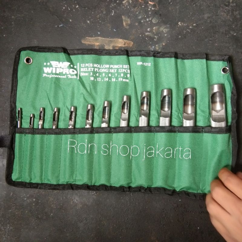 Jual Alat Pembolong Gasket Kulit Plong Set 3 -19 mm WIPRO Hollow Punch ...