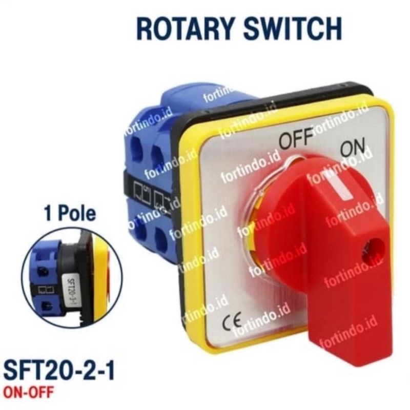 Jual Selector Switch/Rotary Switch SFT20-2-1 (On-Off) 1P SA16 FORT ...