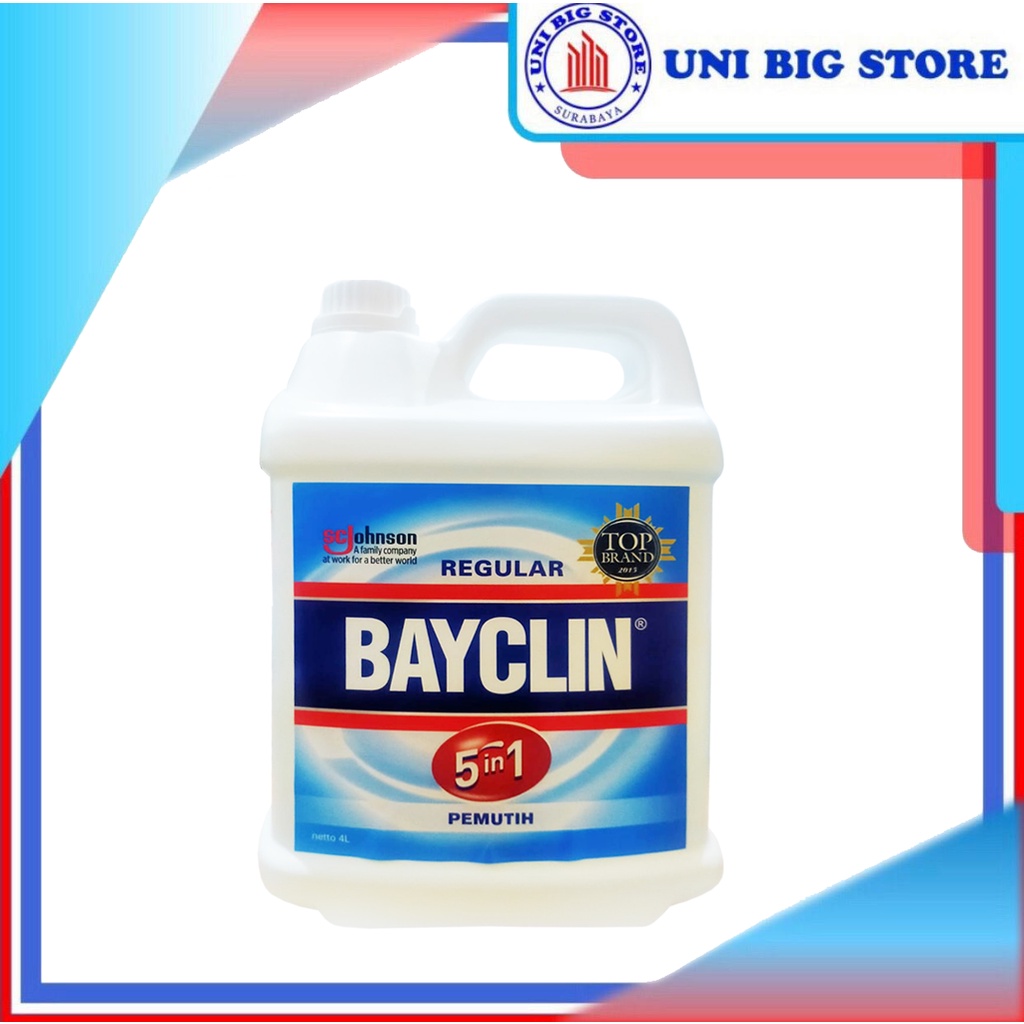 Jual Bayclin Pemutih Regular 5 in 1 4 Liter Jerigen | Shopee Indonesia