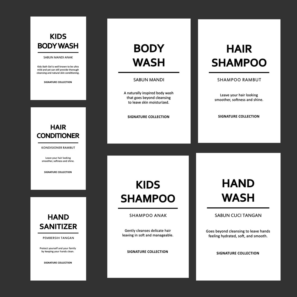 Jual 6x9cm Sticker Waterproof Lebel Sabun Cair Stiker Tulisan Tebal ...