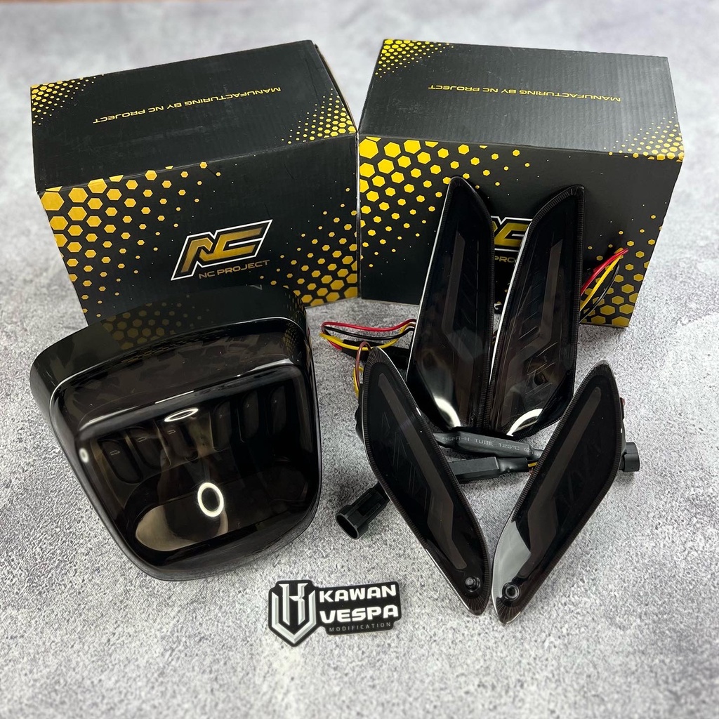 Jual Paket indicator sein - Stoplamp NC project Smoke For vespa Sprint Primavera | Shopee Indonesia