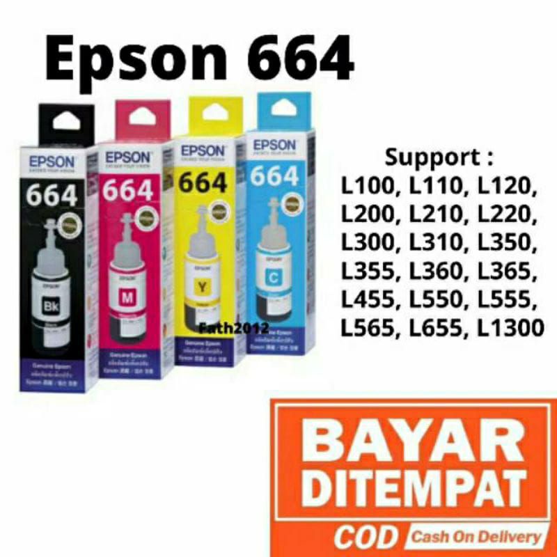 Jual Tinta printer epson 664 Warna Cyan / Magenta / Yellow / Black ...