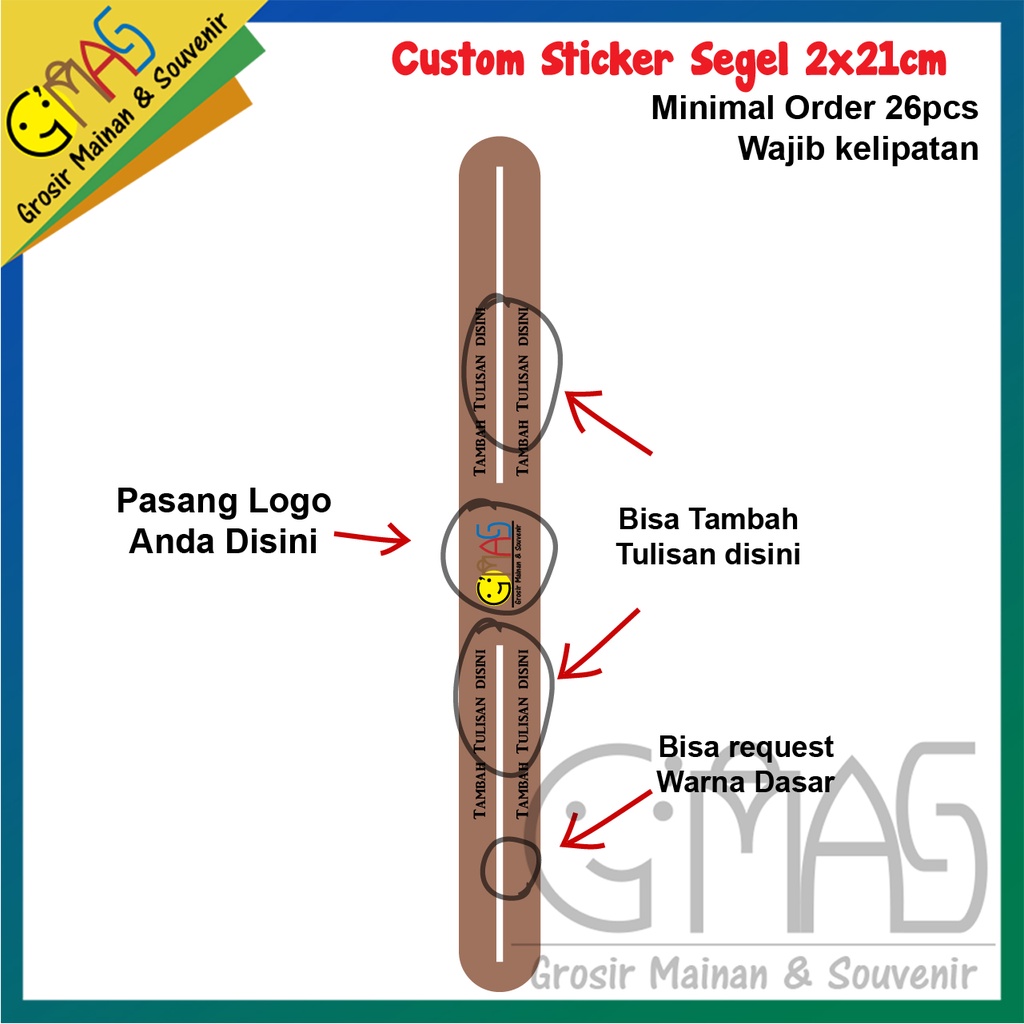 Jual Custom Sticker segel seal sticker botol stiker sticker toples ...