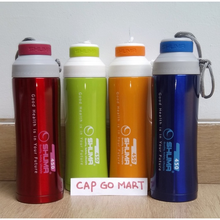 Jual SHUMA Sport 450 Botol Minum Termos Air Panas & Dingin Stainless ...