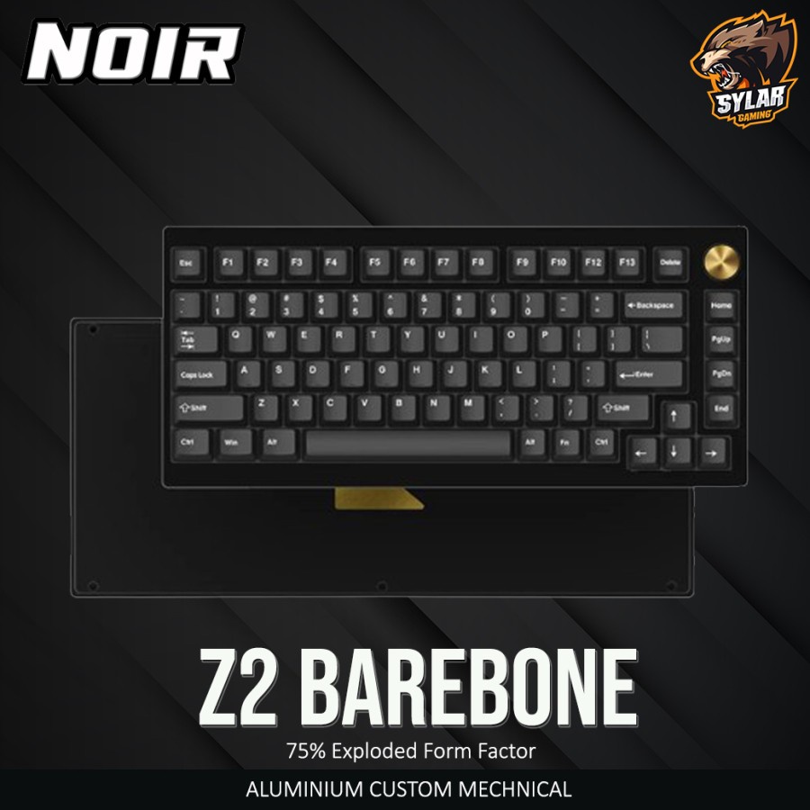 Jual Noir Z2 75% Alumunium Custom Mechanical Gaming Keyboard With Knob ...