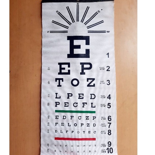 Jual RB Snellen Chart Abjad Bahan Kain alat test mata rabun jauh ...