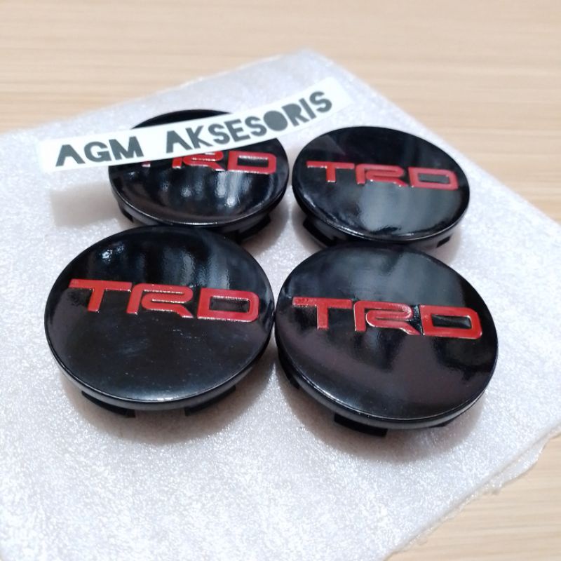 Jual Dop Roda Tutup velg TRD Variasi Hitam Yaris Vios Diameter 5,7cm ...