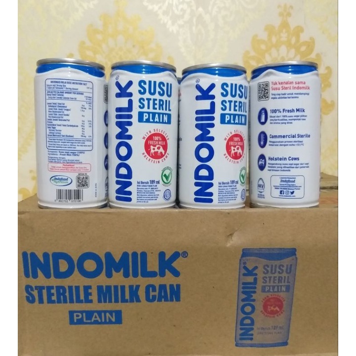 Jual Indomilk susu steril plain 189ml | Shopee Indonesia