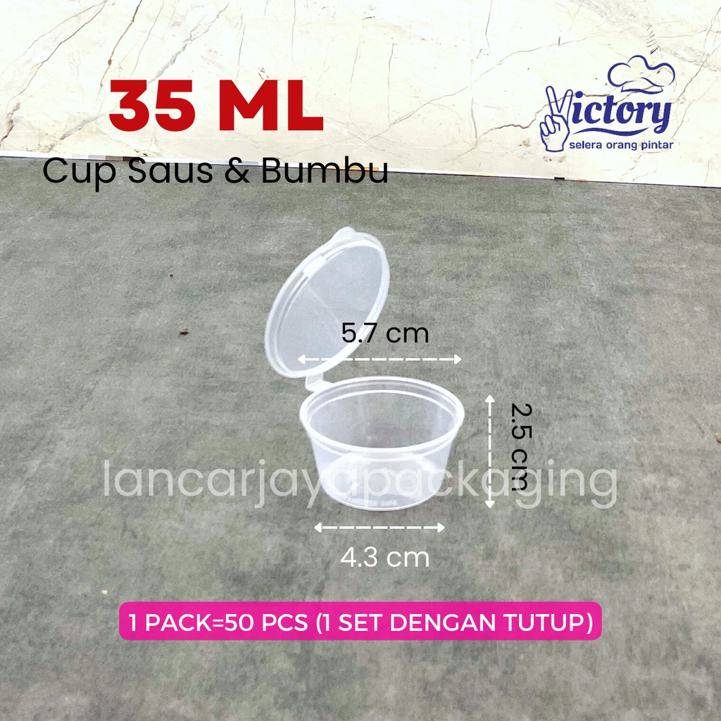 Jual [50 PCS] 35ml Thinwall Cup Sauce Kontainer Sambal Bumbu Tempat ...
