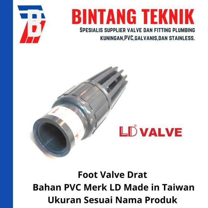 Jual Foot Valve Drat 4" Inch Pvc Merk Ld Taiwan | Shopee Indonesia