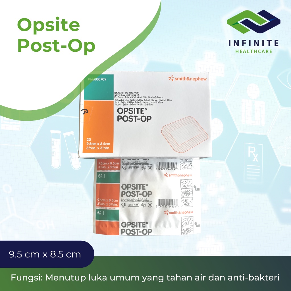 Jual Opsite Post Op 9.5cm x 8.5cm Plester Luka Transparan Anti Air Box ...