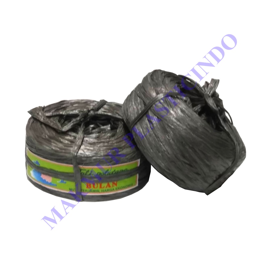 Jual Tali Plastik/Tali Rafia Hitam 300 Gram Hitam Merek Bulan | Shopee ...