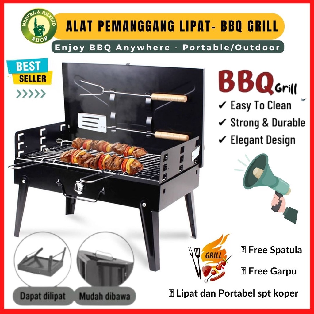Jual Alat Panggang BBQ Outdoor Desktop Grill Stove Foldable | Shopee ...