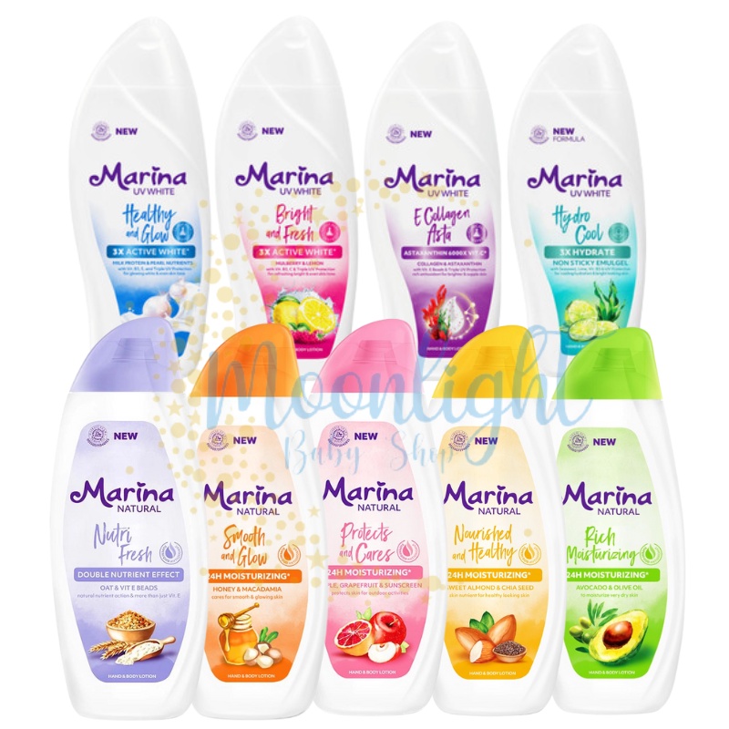 Jual Marina Hand & Body Lotion Natural UV White Lotion Pelembab Kulit ...