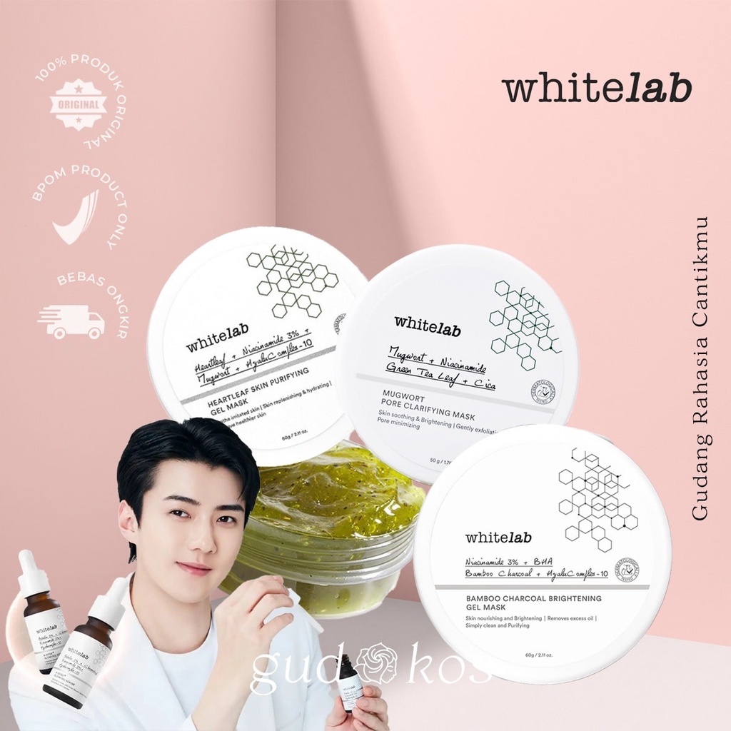 Jual WHITELAB All Mask | Mugwort Pore Mask | Heartleaf Mask | Bamboo ...