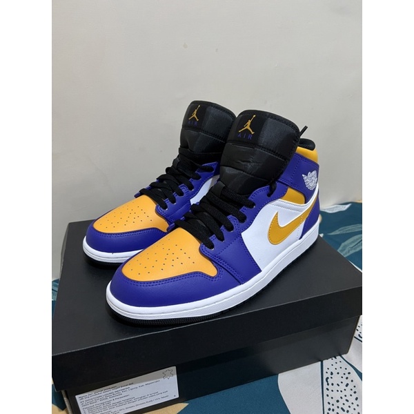 Jual SEPATU AIR JORDAN 1 MID LAKERS ORIGINAL | Shopee Indonesia