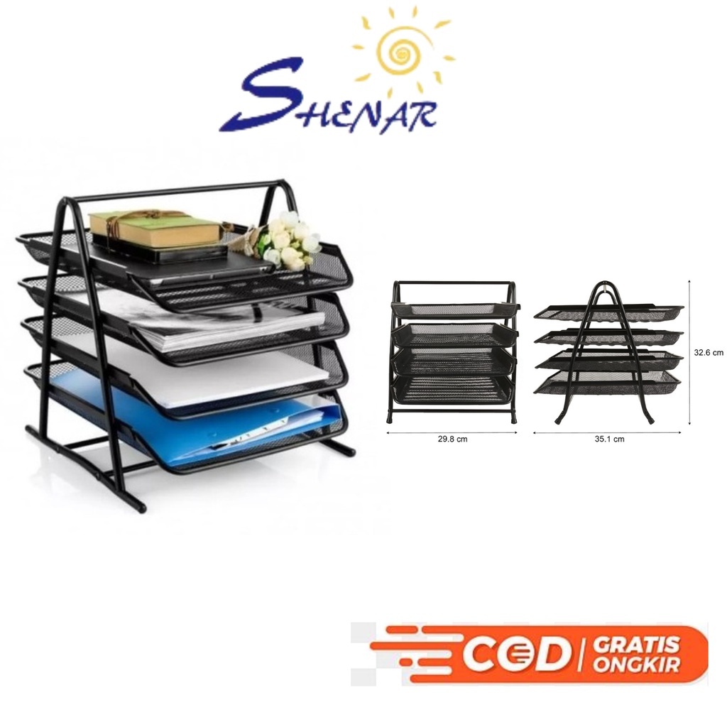 Jual SHENARLARIS88 - DOCUMENT TRAY 4TIER - RAK DOCUMEN 4TINGKAT - RAK ...